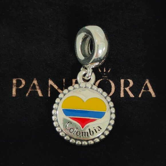 Pandora | Jewelry | Pandora Colombia Flag Exclusive Dangle Charm With ...